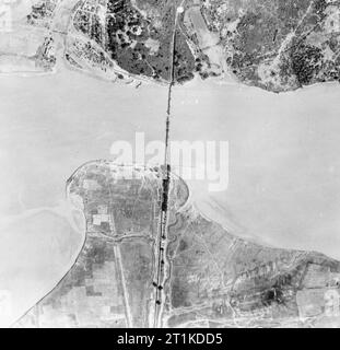 Burma Campaign, 1941-1945. An aerial reconnaissance photo shows the ...