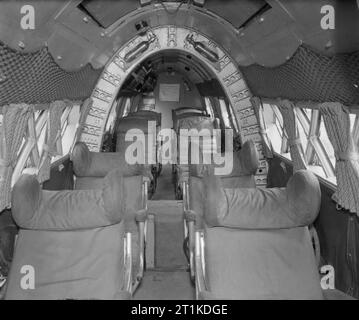 Interior of Vickers Warwick C Mark I of No. 525 Squadron RAF at Lyneham ...