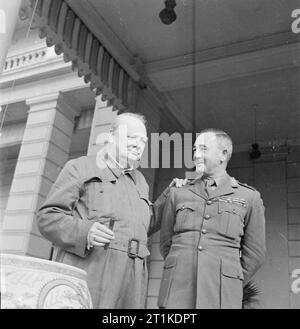 Winston Churchill at the British Embassy, Cairo, Egypt, 1942 The Prime ...