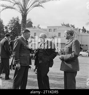 Winston Churchill at the British Embassy, Cairo, Egypt, 1942 The Prime ...