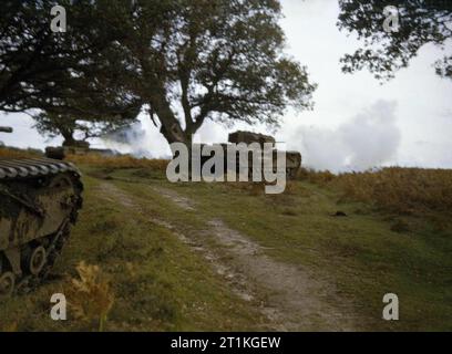 Churchill Tanks on Manoeuvres in Britain, October 1942 The crew of an A ...