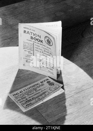A British food ration coupon book. Introduced in 1940 during the Second ...