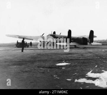 RAF BOMBER COMMAND 1940 - Armstrong Whitworth Whitley Mk IV P5004 of No. 77 Sqn at Topcliffe, 19 ...