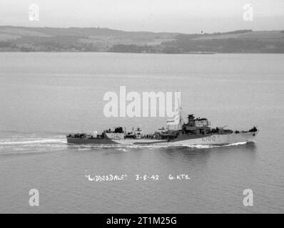 The British Hunt Class Destroyer HMS Tanatside Stock Photo - Alamy