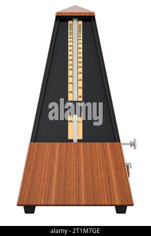 Mechanical Metronome, 3D rendering isolated on white background Stock ...