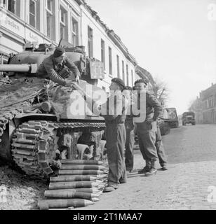 A Sherman tank of 8th Armoured Brigade in Kevelaer, Germany, 4 March ...