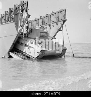 British Army Combined Operations involving the use of a tractor and a ...