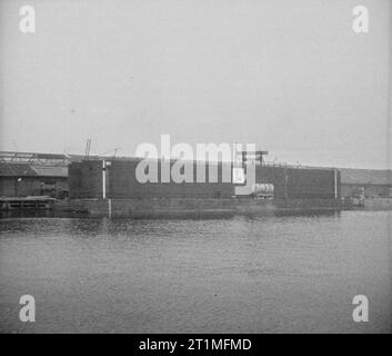 The Mulberry Harbour Construction in Britain: A section of the floating ...
