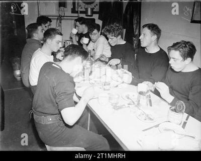 Scenes on Board a Battleship at Sea. 1940 Or 1941, on Board HMS Rodney ...
