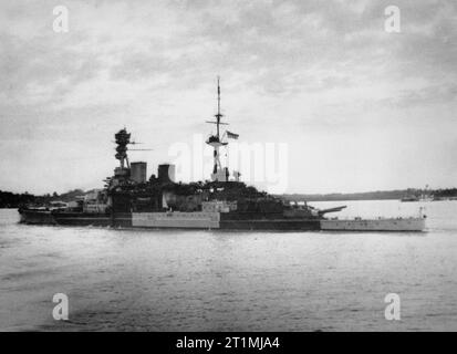 The battlecruiser HMS REPULSE sailing from Singapore, 8 December 1941 ...