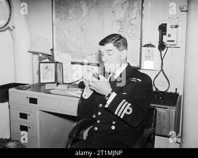 Commander R F Jessel, Captain of the destroyer HMS ZEALOUS, 1 March ...
