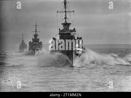 Destroyers at Sea. 3 February 1943, on Board the Destroyer HMS Orwell ...