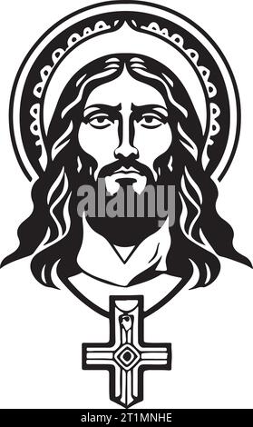 Excellent lovely vector art Jesus Christ emblem Stock Vector Image & Art - Alamy