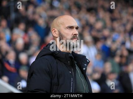 Notts County Manager, Luke Williams, (left) interacts with Notts County ...