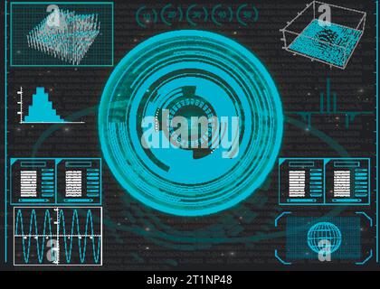Real-Time HUD Monitor Stock Vector Image & Art - Alamy