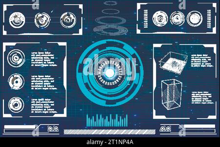 Radar Grid Visualization: High-tech elements in a modern radar display ...