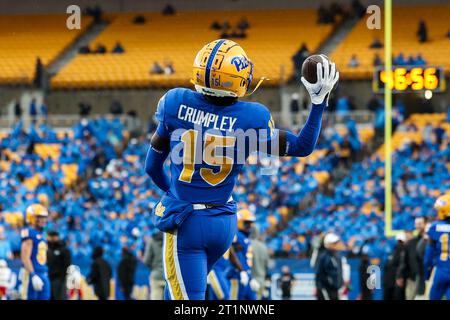 Pittsburgh defensive back Tamarion Crumpley (24) plays against ...