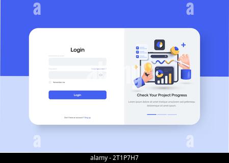 3d user Login form page Stock Vector Image & Art - Alamy