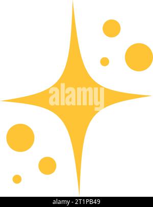Yellow original bright stars sparkle icon. Glowing light effect star. Vector Illustration EPS10 ...