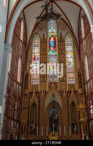 St. Joseph's Cathedral interior, Ols Quarter, Hanoi, Vietnam Stock ...