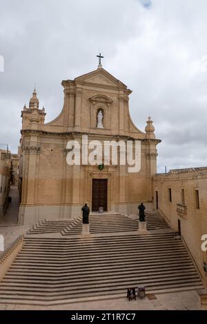 Statue of Our Lady of the Assumption in Rabat Cathedral on the island ...