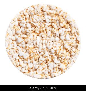 Delicious single rice cake over isolated white background Stock Photo ...