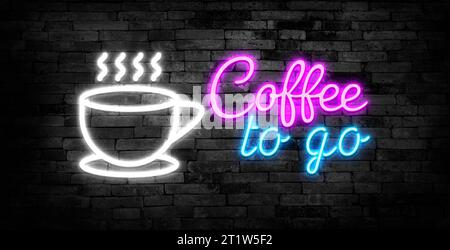 Coffee Time Neon Signs Vector Design Template Stock Photo - Alamy