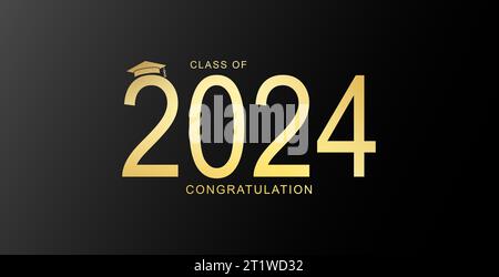 Class of 2024. Congratulations graduates in celebration concept with ...