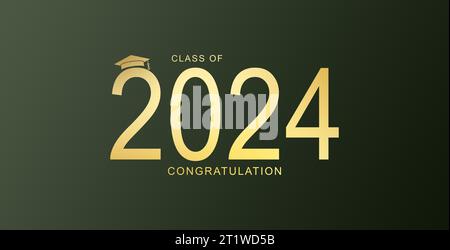 Class of 2024. Congratulations graduates in celebration concept with ...