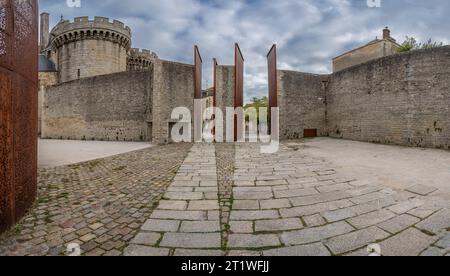 Medieval castle of the Dukes of Alençon, Normandy, France Stock Photo ...