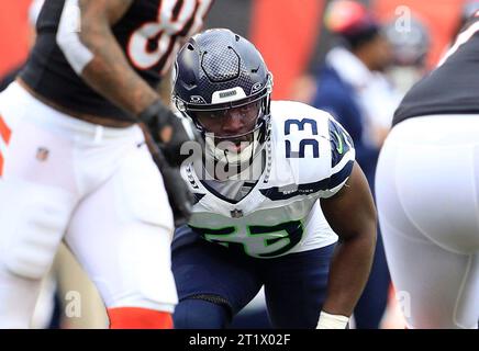 Seattle Seahawks linebacker Boye Mafe (53) steps to Minnesota Vikings ...