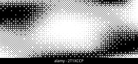 Pixelated bitmap gradient texture. Black and white wavy dither pattern ...