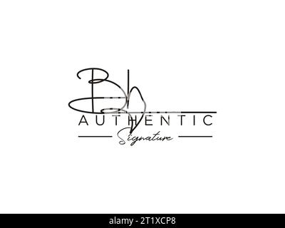 BH Letter Signature Logo Template elegant design logo Sign Symbol ...