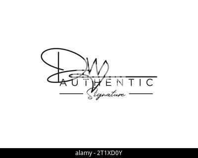 DW Signature Logo Template Vector Stock Vector Image & Art - Alamy