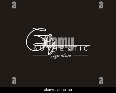 GG Initial letter handwriting and signature logo. A concept handwriting ...