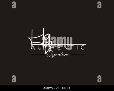 HQ Signature Logo Template Vector Stock Vector Image & Art - Alamy
