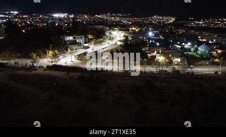 Night aerials of Santiago, Chile Stock Photo - Alamy