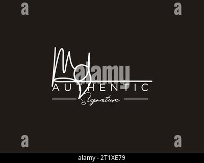 MD Signature Logo Template Vector Stock Vector Image & Art - Alamy