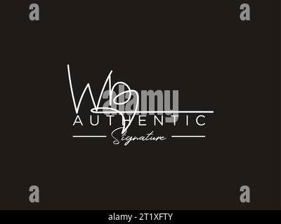 WB Signature Logo Template Vector Stock Vector Image & Art - Alamy