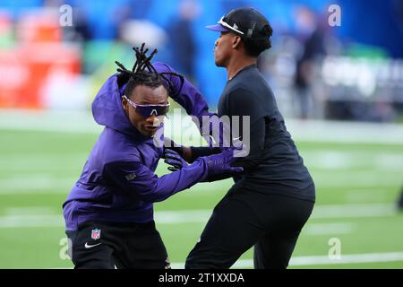 Baltimore Ravens wide receiver Zay Flowers arrives before an NFL ...