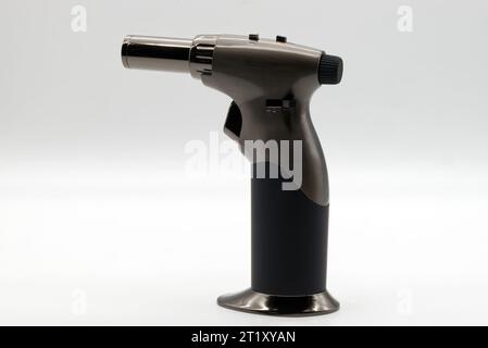 Flamethrower for kitchen isolated on white background Stock Photo - Alamy