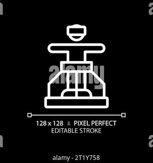 2D thin linear white augmented reality icon Stock Vector Image & Art - Alamy