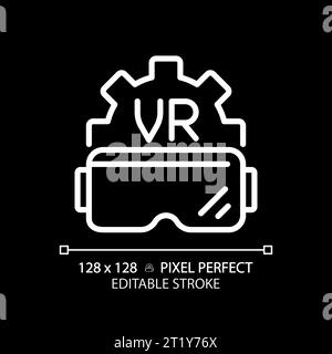 2D thin linear white VR 360 icon Stock Vector Image & Art - Alamy
