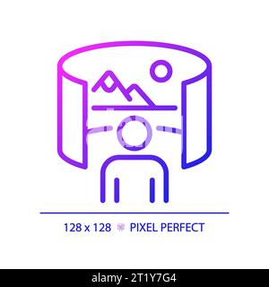 2D thin linear gradient virtual reality icon Stock Vector Image & Art - Alamy