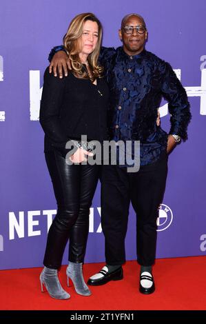Ian Wright mit Ehefau Nancy Hallam bei der Premiere des Kinofilms The ...