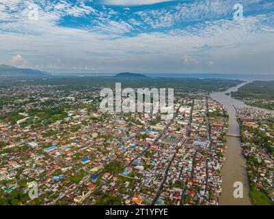 Independent Urban City in Mindanao. Cotabato City, Philippines. Cityscape: Aerial view shot ...