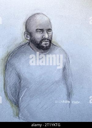 File court artist sketch dated 09/05/22 by Elizabeth Cook of Callum ...