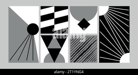 Geometric abstarct shapes poster. Vector isolated elements. Backgrounds ...