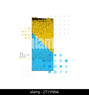 Modern square science or technology elements. Trendy abstract ...