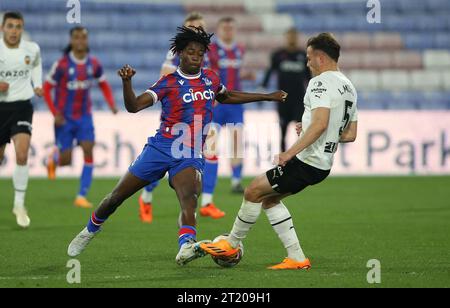 Franco Umeh-Chibueze of Crystal Palace U21 celebrates the penalty shoot ...
